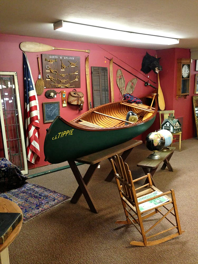 The "c.b. Tippie" canoe isn't just transportation&mdash;it's a wooden masterpiece that tells tales of serene lakes and fishing trips that got better with each retelling.