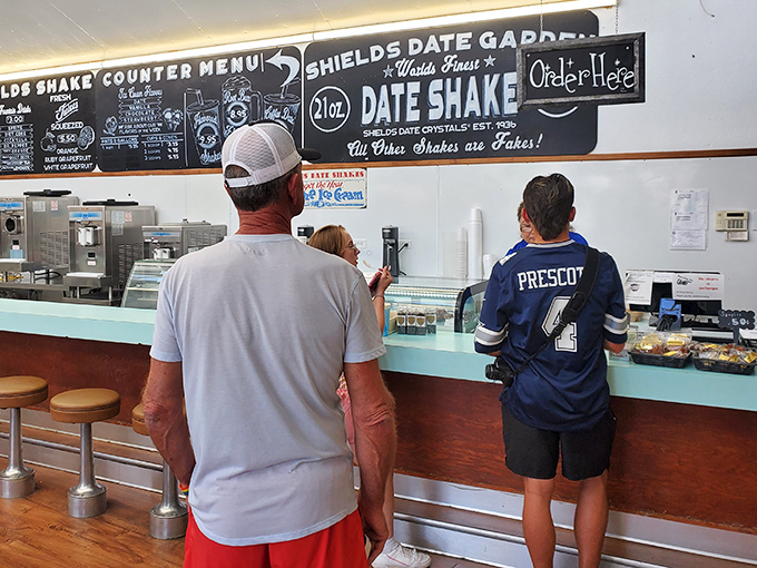 At the order counter, life-changing decisions await – date shake or date malt? Chocolate-dipped or au naturel? The struggle is deliciously real.