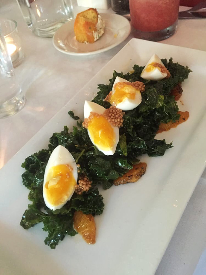 Kale salad with perfectly jammy eggs&mdash;because sometimes even Southerners need to pretend they're eating healthy.