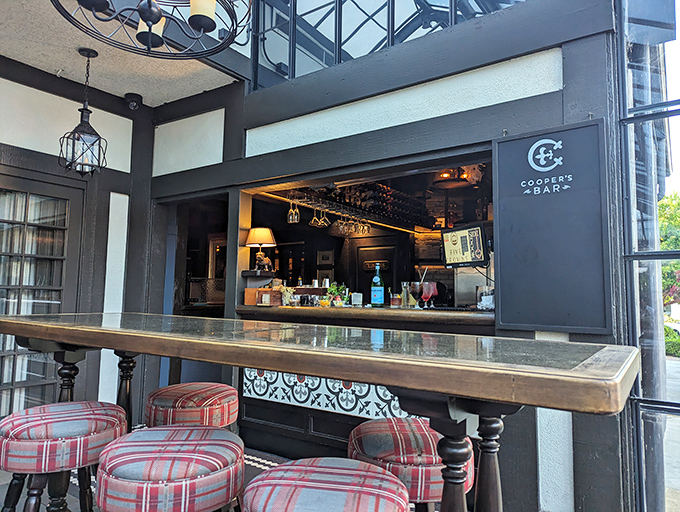 Cooper's Bar offers a more casual vibe with the same attention to detail&mdash;those plaid stools have supported some serious food appreciation.