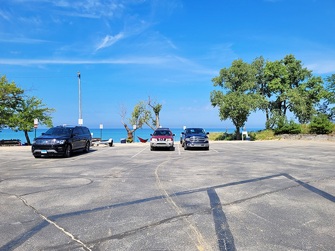Parking paradise: where your car waits patiently while you forget about it completely for a few blissful hours.