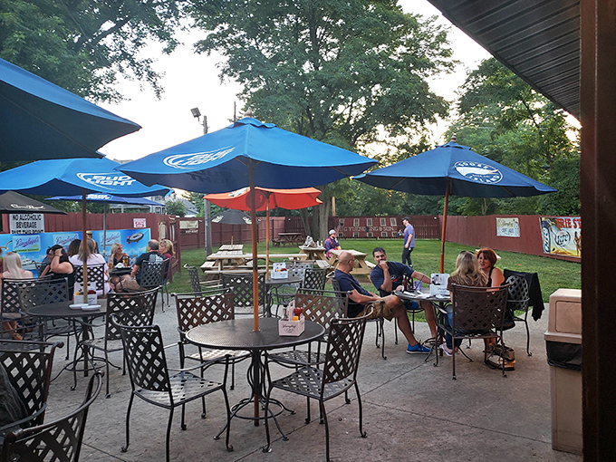 Nothing says "summer in Ohio" quite like outdoor dining under beer umbrellas, where conversations flow as freely as the beverages.