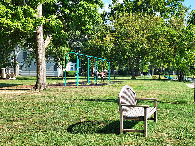 Oxford's park offers that increasingly rare commodity in modern life: simple pleasures. A bench, some swings, and not a charging station in sight.