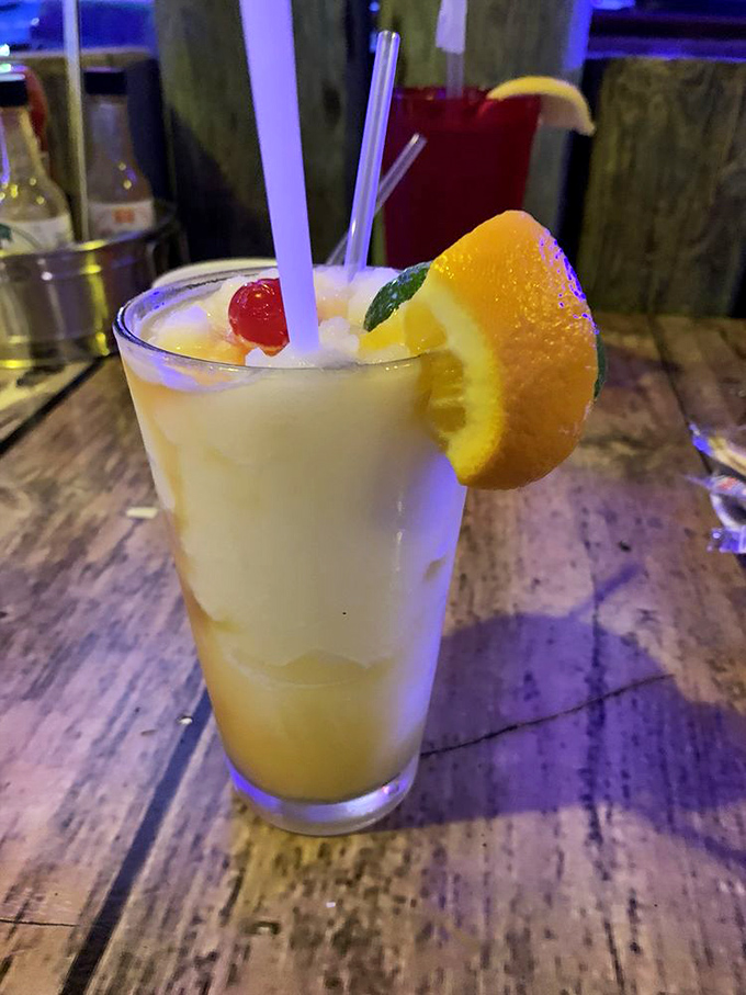 A pi&ntilde;a colada that screams "No business emails shall be checked while consuming me!" Vacation rules apply.