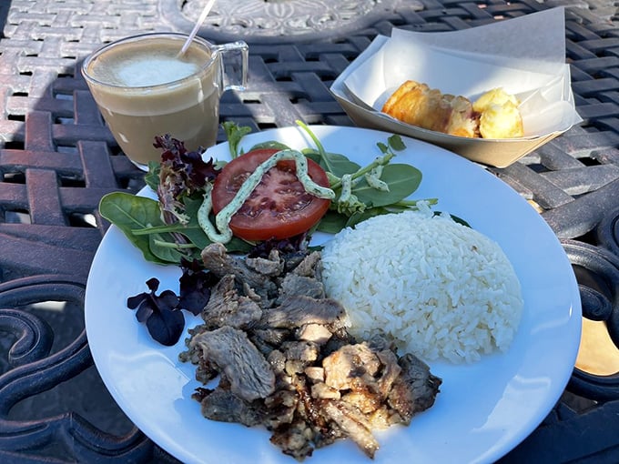 A plate that proves rice and meat can be so much more than just fuel&mdash;they can be a vacation for your taste buds.