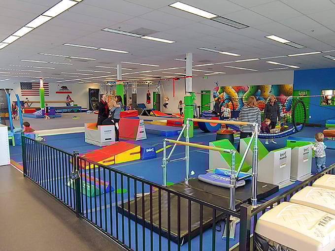 This indoor playground offers a genius solution for parents: "You shop for an hour while the kids burn energy here" &ndash; perhaps the most valuable bargain in the entire outlet.