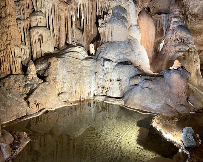 Underground pools create a serene, otherworldly atmosphere. The reflections are so perfect, it's like nature's version of a high-definition mirror.