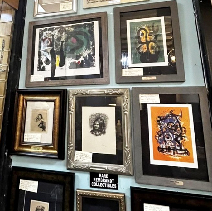 Art treasures await the discerning eye. These framed works offer everything from classical sketches to bold modern statements for your walls.