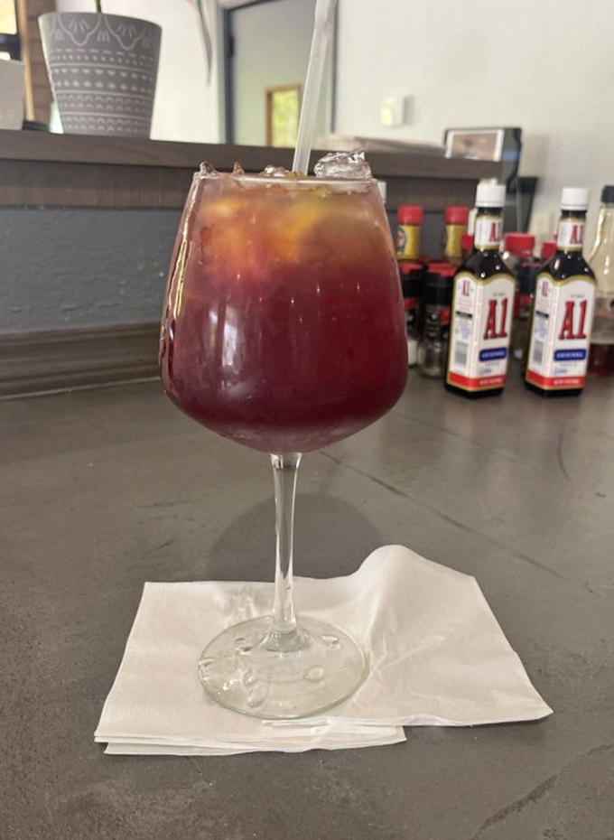 A sangria so vibrant it could brighten even the cloudiest Florida afternoon. Fruit-forward and refreshing &ndash; summer in a glass.