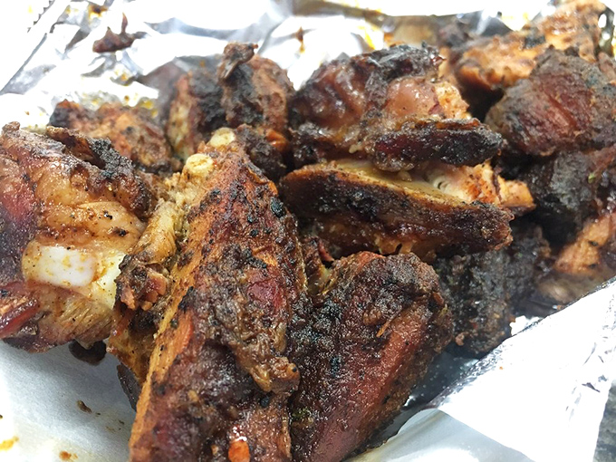 Rib tips: the barbecue lover's reward for patience. These charred, chewy, smoky nuggets of joy are what barbecue dreams are made of.