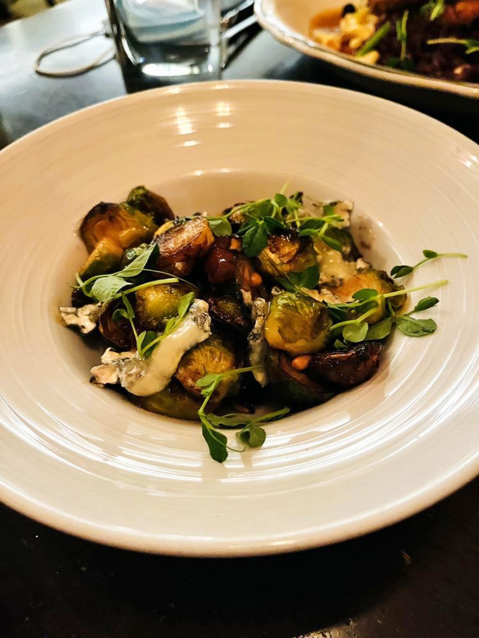 Brussels sprouts so perfectly caramelized they could convert even the most dedicated vegetable skeptic into a true believer.