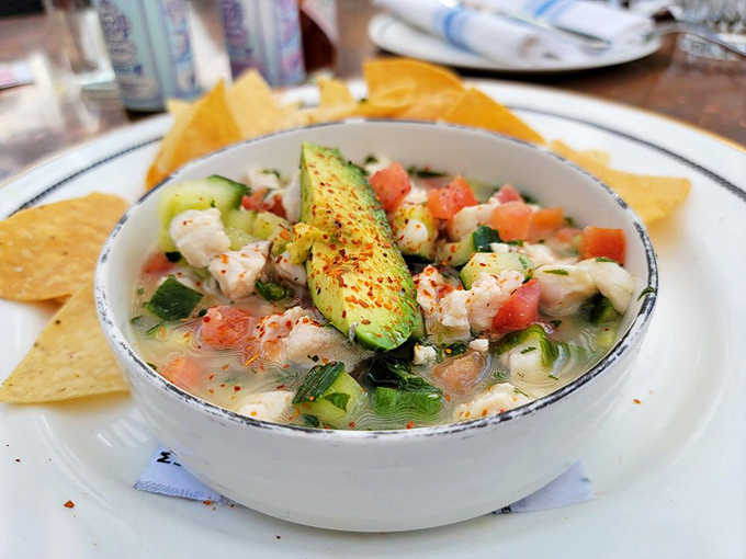 Ceviche that dances with freshness&mdash;each bite a reminder that sometimes the ocean's best gifts need minimal intervention.