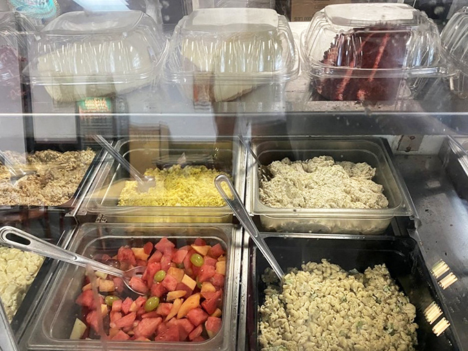 The salad bar&mdash;where good intentions meet temptation, and potato salad somehow always ends up next to your virtuous vegetables.