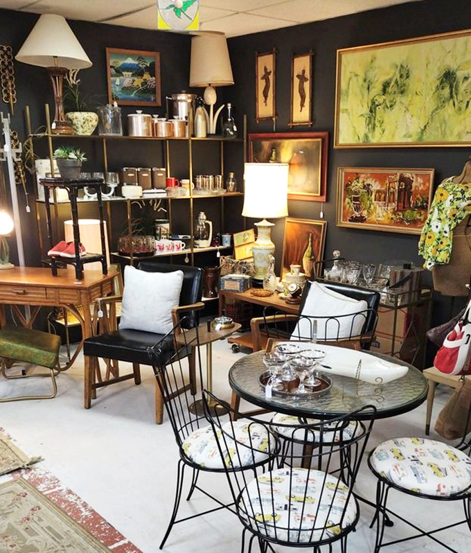 Mid-century modern meets contemporary comfort in this moody corner where every piece seems curated for both style and storytelling.