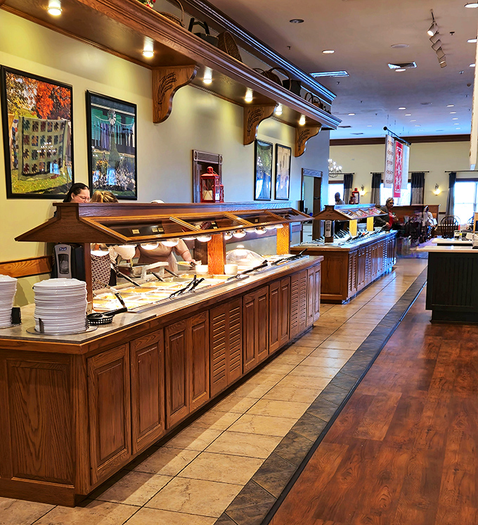 The self-service counter: your launching pad to breakfast greatness and elastic waistband territory.