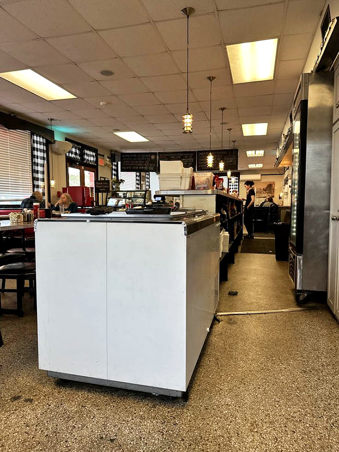 The heart of any great diner is its service counter, where the magic happens and regulars find their usual spots without saying a word.