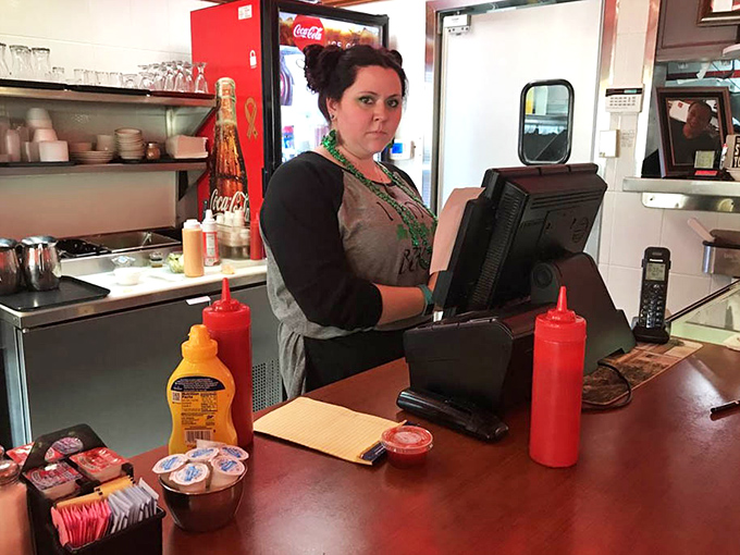 Where the magic happens &ndash; condiments standing at attention like soldiers guarding the gateway to flavor country.