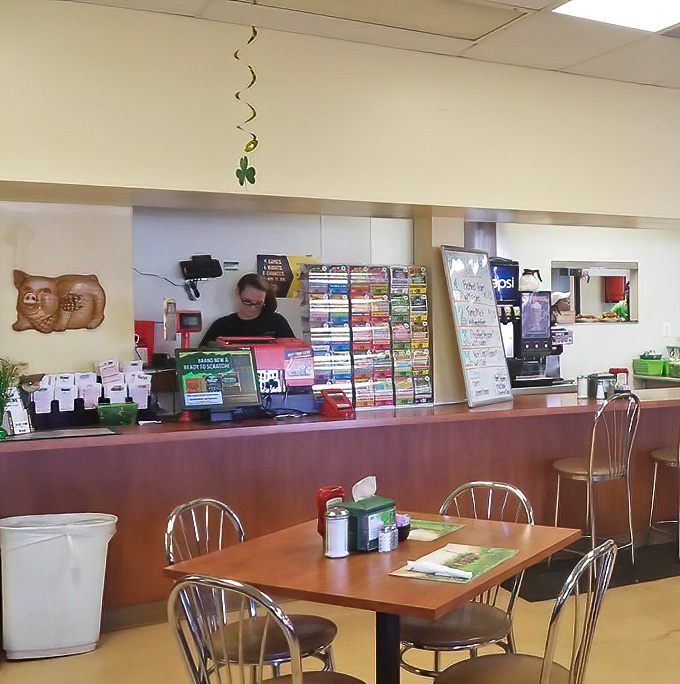 Where the magic happens &ndash; a service counter that's seen thousands of orders, conversations, and coffee refills over the years.