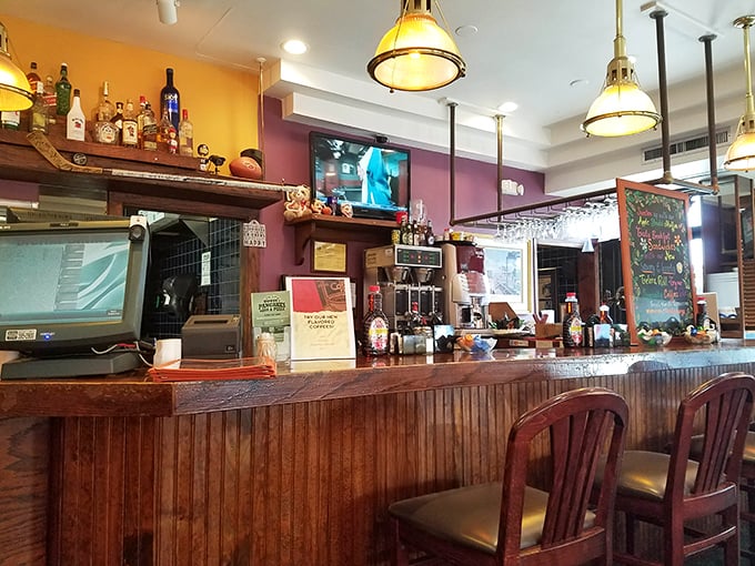 Where breakfast magic happens. That chalkboard menu of specialty coffees is practically whispering "treat yourself" to everyone who enters.