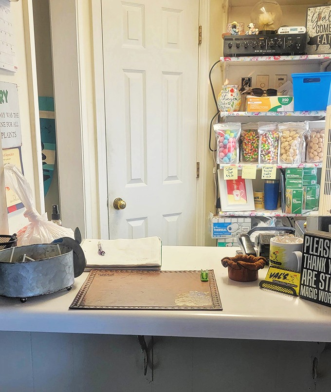 The counter area feels like the command center for a well-orchestrated symphony of comfort food and friendly service.