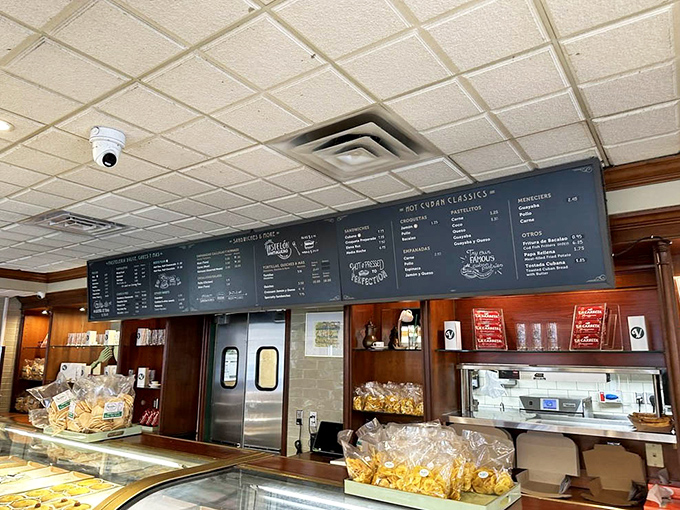 The bakery counter, where Cuban pastries whisper sweet nothings to passing customers all day long.