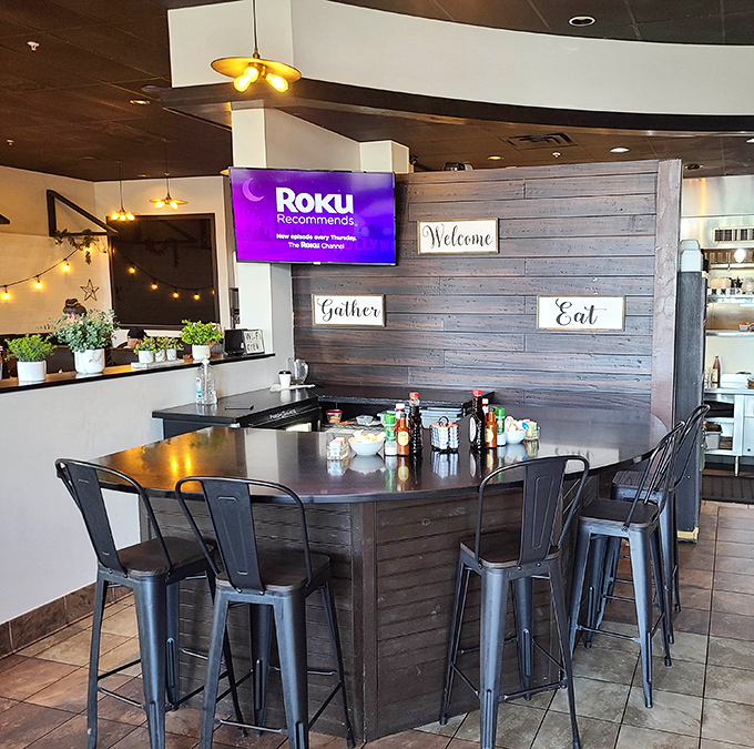 The command center where breakfast dreams become reality, one perfectly flipped egg at a time.