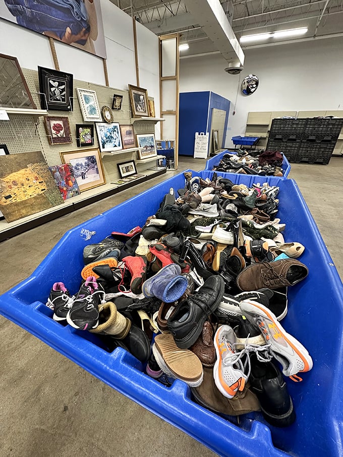 The shoe section's more chaotic cousin &ndash; where diamond-in-the-rough footwear awaits the dedicated digger willing to sort through the pile.
