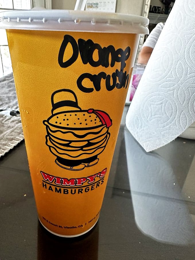 That Orange Crush isn't just a beverage &ndash; it's liquid sunshine in a cup with the perfect burger-complementing sweetness.