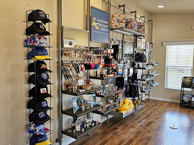 The California Welcome Center offers souvenirs that say "I remembered you exist" without explicitly saying "I bought this at a rest stop."