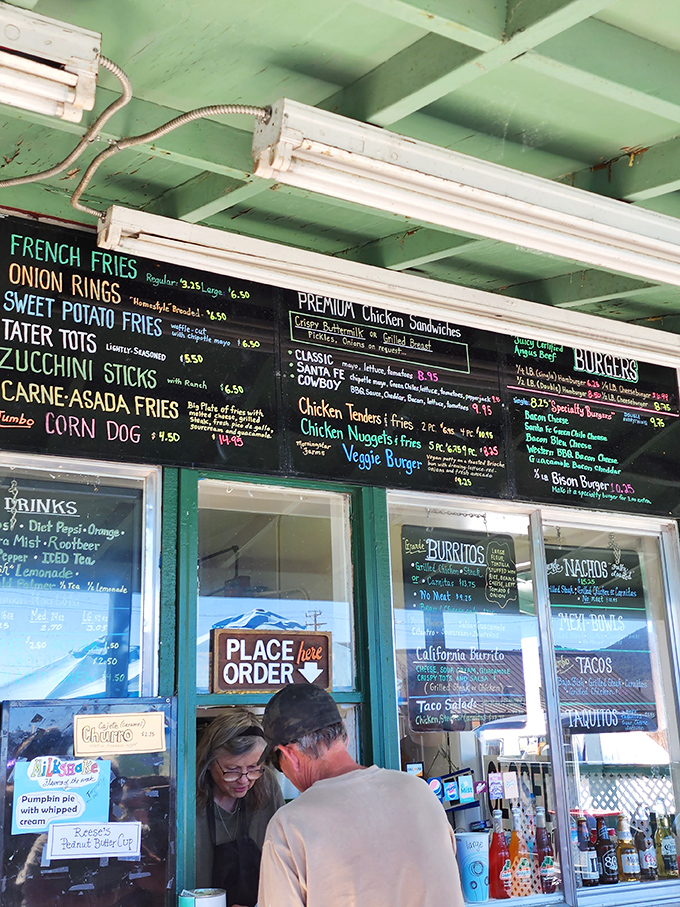 The ordering window&mdash;where dreams come true and diet plans go to die. Worth every delicious calorie.