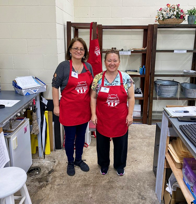 The friendly faces behind the treasures wear their America's Antique Mall aprons with pride, ready to help you find that perfect piece of nostalgia.