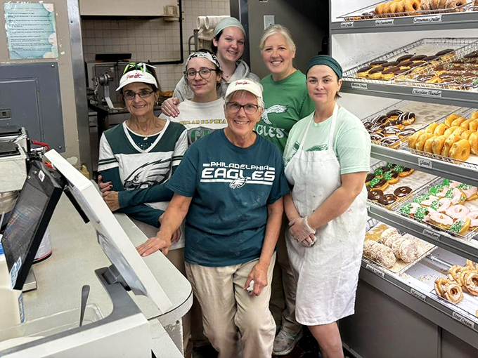 The team behind the magic &ndash; these Eagles fans know that championship-worthy donuts require teamwork, dedication, and a dash of Pennsylvania pride.
