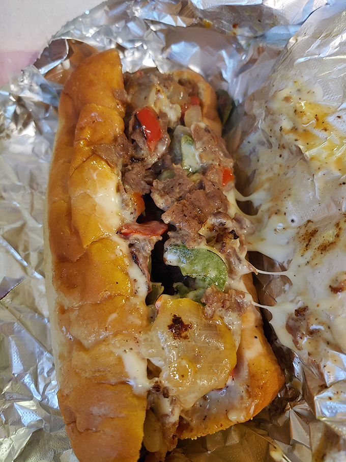 The Steak Philly&mdash;where thinly sliced beef meets melted cheese in a relationship your cardiologist warned you about but your soul needs.