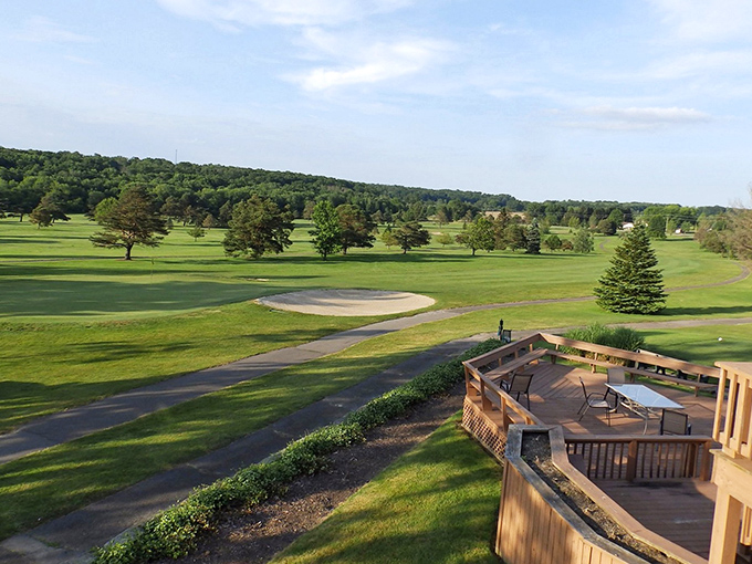 The local golf course proves that "affordable recreation" and "breathtaking views" aren't mutually exclusive concepts. Your slice will at least disappear into gorgeous scenery. 