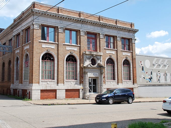 This historic building's classical details and arched windows remind us that even small-town America once built everyday structures with the grandeur of Roman temples.