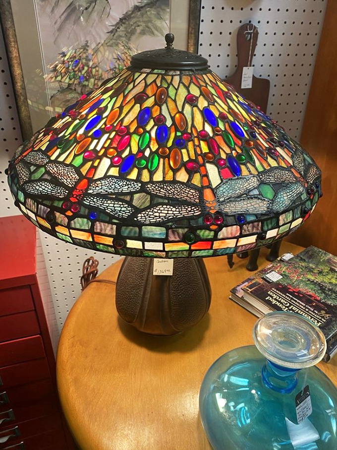 Not just a lamp but a kaleidoscopic masterpiece that transforms any room from "nice place" to "have you SEEN their Tiffany lamp?!"