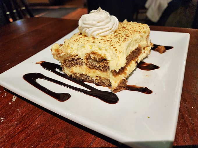 Tiramisu that strikes the perfect balance between coffee kick and creamy indulgence. The kind of dessert that makes you seriously consider licking the plate.