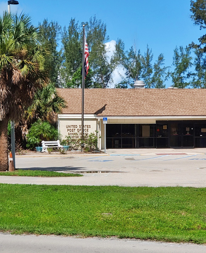 The island post office—where "wish you were here" postcards begin their journey, making friends back home simultaneously happy and jealous.