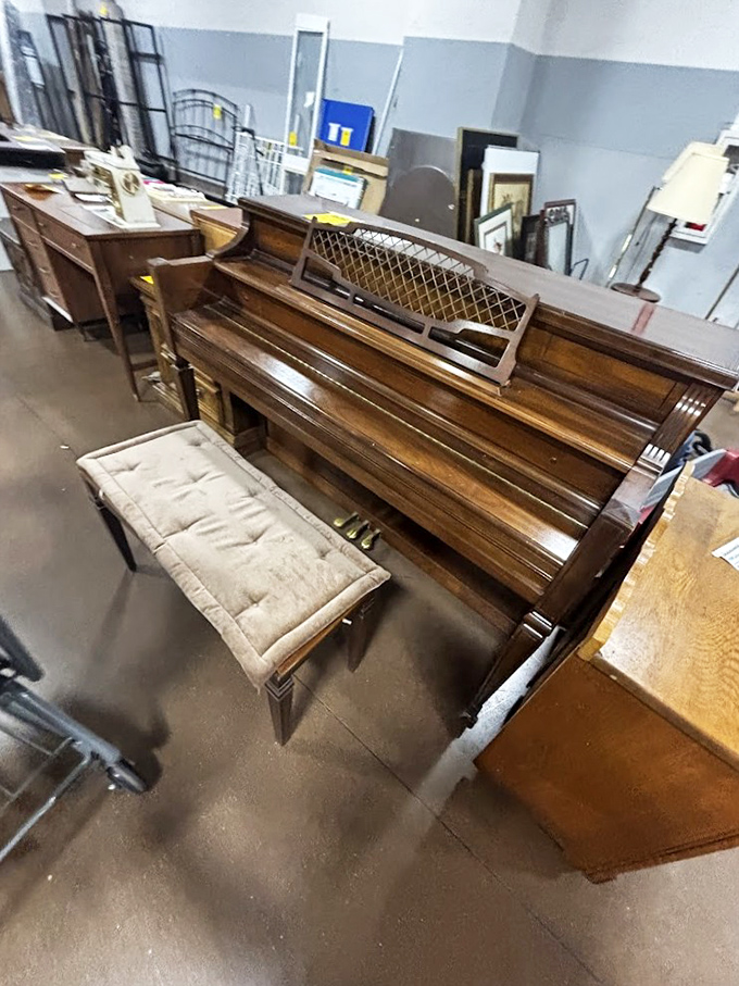 A piano waiting for its next virtuoso, because every home needs a little more music.
