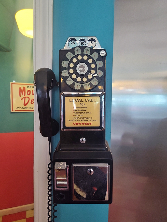 Remember when phone calls cost a dime and required actual dialing? This 1957 payphone has heard some secrets in its day.