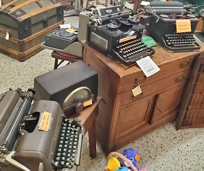 These typewriters wrote love letters, novels, and business memos before autocorrect existed. Each key stroke required commitment!