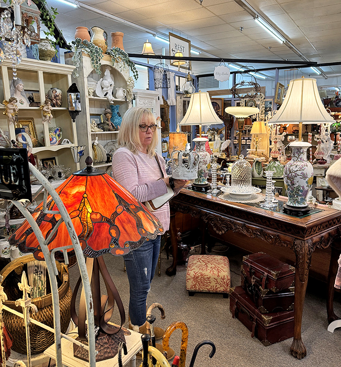 The lamp shopping experience: find the perfect shade, then spend twenty minutes figuring out how you'll get it home without damage. Worth every careful mile!