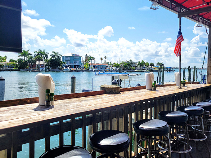 The waterfront view isn't just scenic &ndash; it's a reminder that your lunch probably had a shorter commute to your plate than you did.