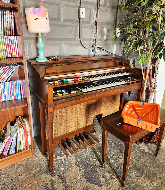 Not just an organ&mdash;a conversation piece with keys attached! This vintage Yamaha Electone waits patiently for its next musical partnership.