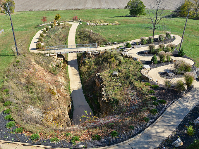 From above, you'd never guess the labyrinth of wonder hiding below this unassuming landscape. Talk about keeping a low profile!