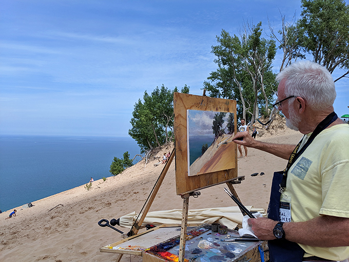 Artists have attempted to capture this view for generations. The real challenge? Keeping sand out of the paint.