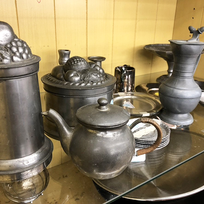 These vintage pewter pieces have stories to tell. Imagine the dinner parties they've seen&mdash;now they're ready for an encore performance at your table.