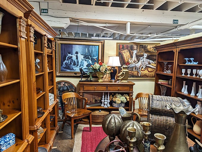 Fine furniture arranged with museum-like precision &ndash; proving that sometimes the most sophisticated decorating style is simply "old money."