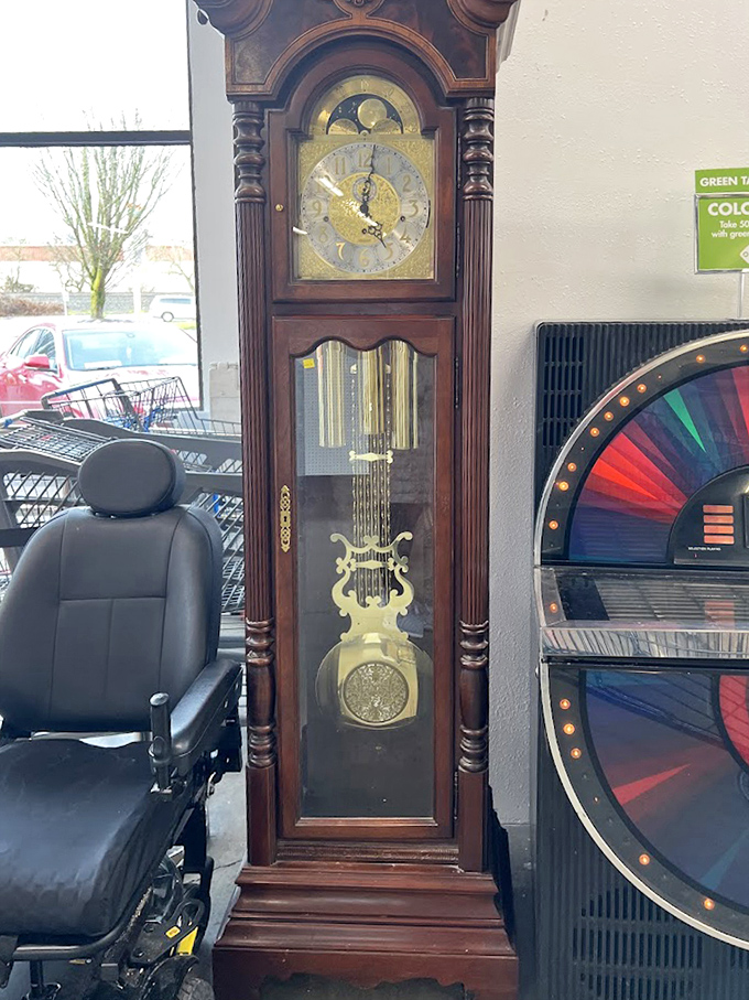 This grandfather clock isn't just telling time; it's offering a piece of history at a fraction of what you'd pay elsewhere.