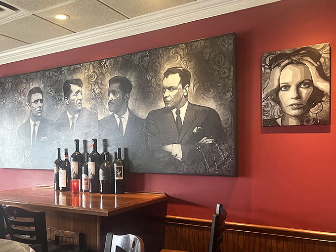 Even the walls have good taste – that's some serious Italian cinema appreciation right there.